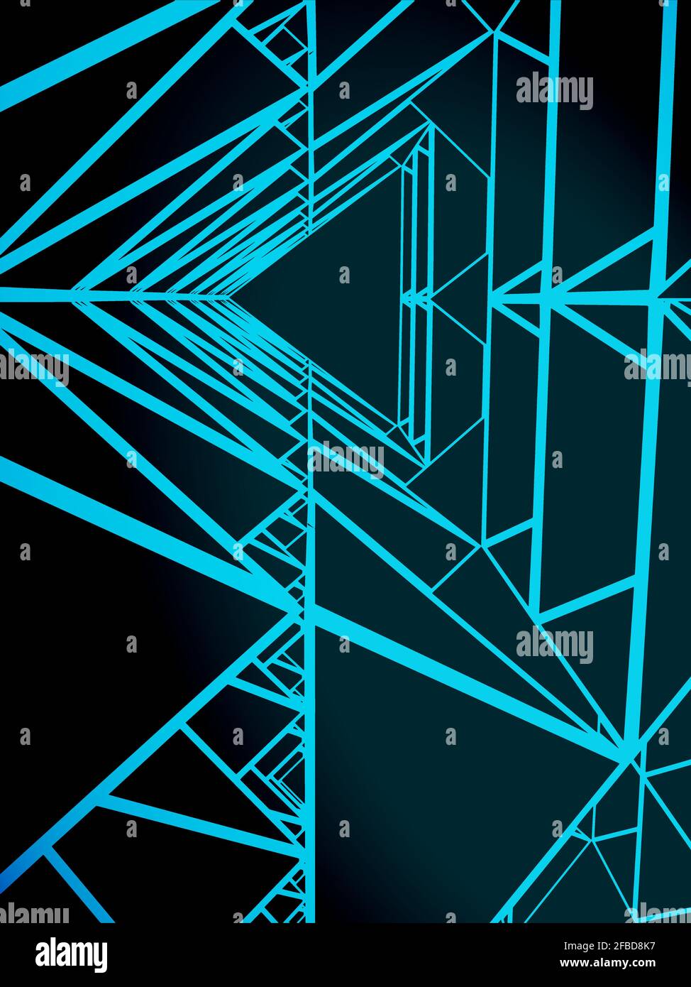 Stylized vector illustration of abstract geometric structure Stock ...