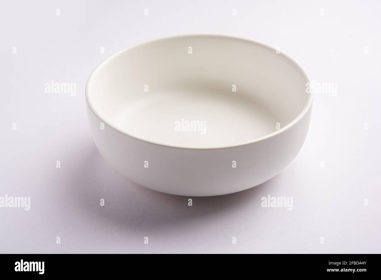 Empty white ceramic serving bowl, isolated over white or gray ...