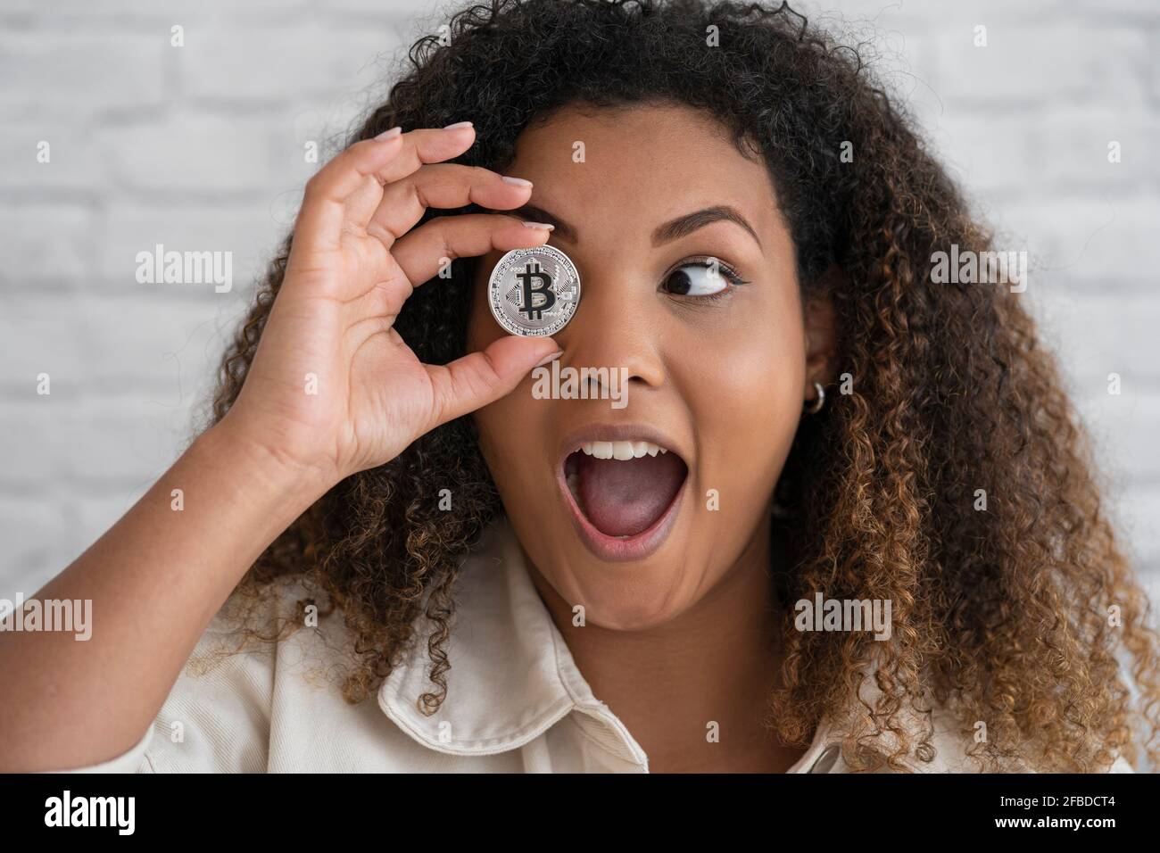 Bitcoin eyes hi-res stock photography and images - Alamy