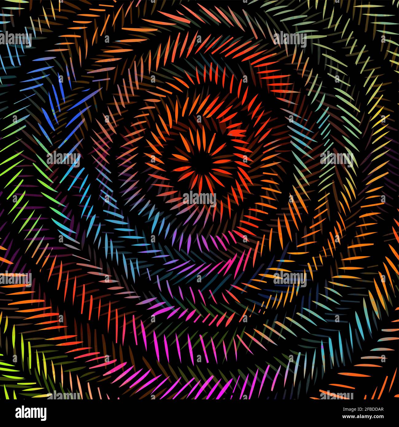 Concentric circles hatching lines abstract multicolored background ...