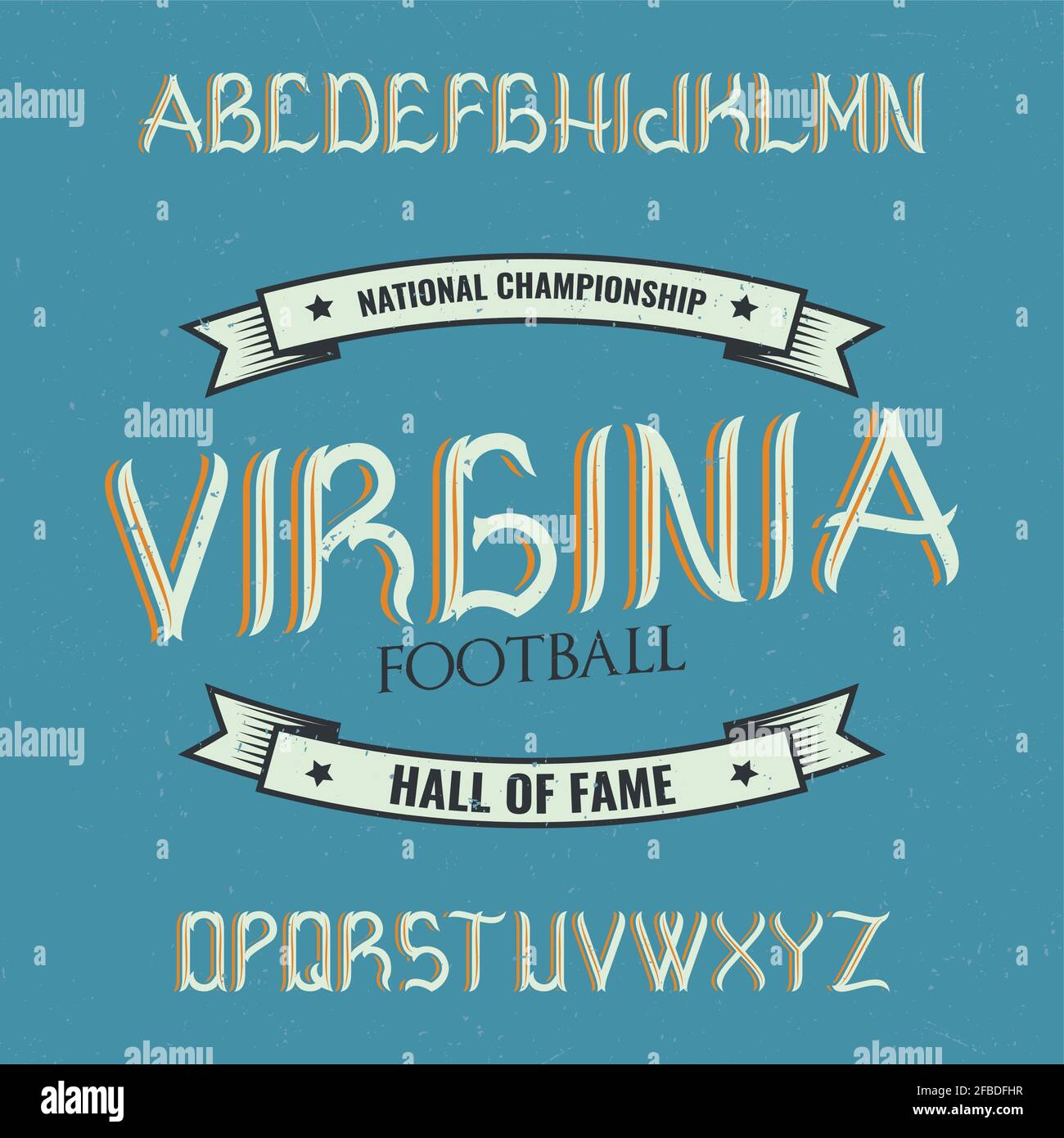 Vintage label typeface named Virginia. Good font to use in any vintage ...