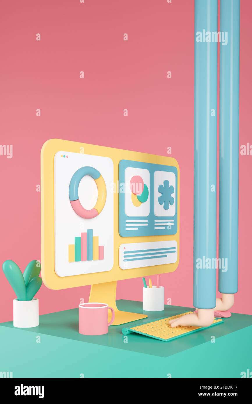 Cartoon computer hi-res stock photography and images - Alamy