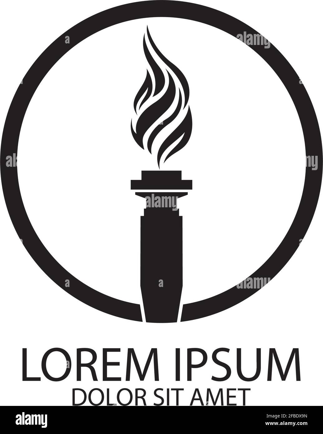 Torch vector icon illustration design template Stock Vector Image & Art ...