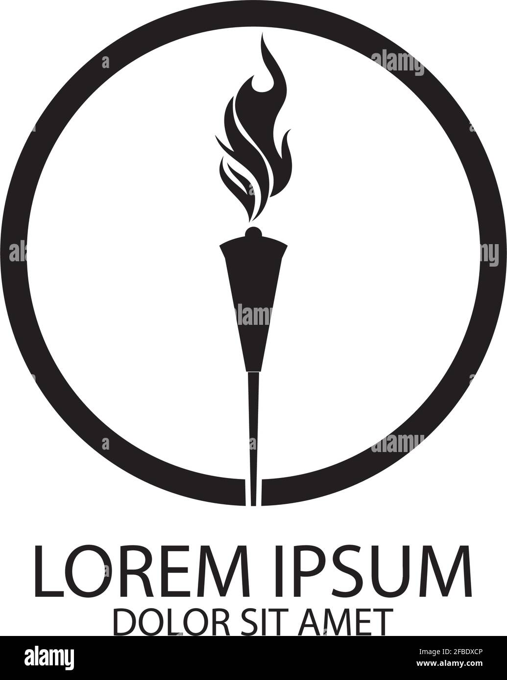 Torch vector icon illustration design template Stock Vector Image & Art ...