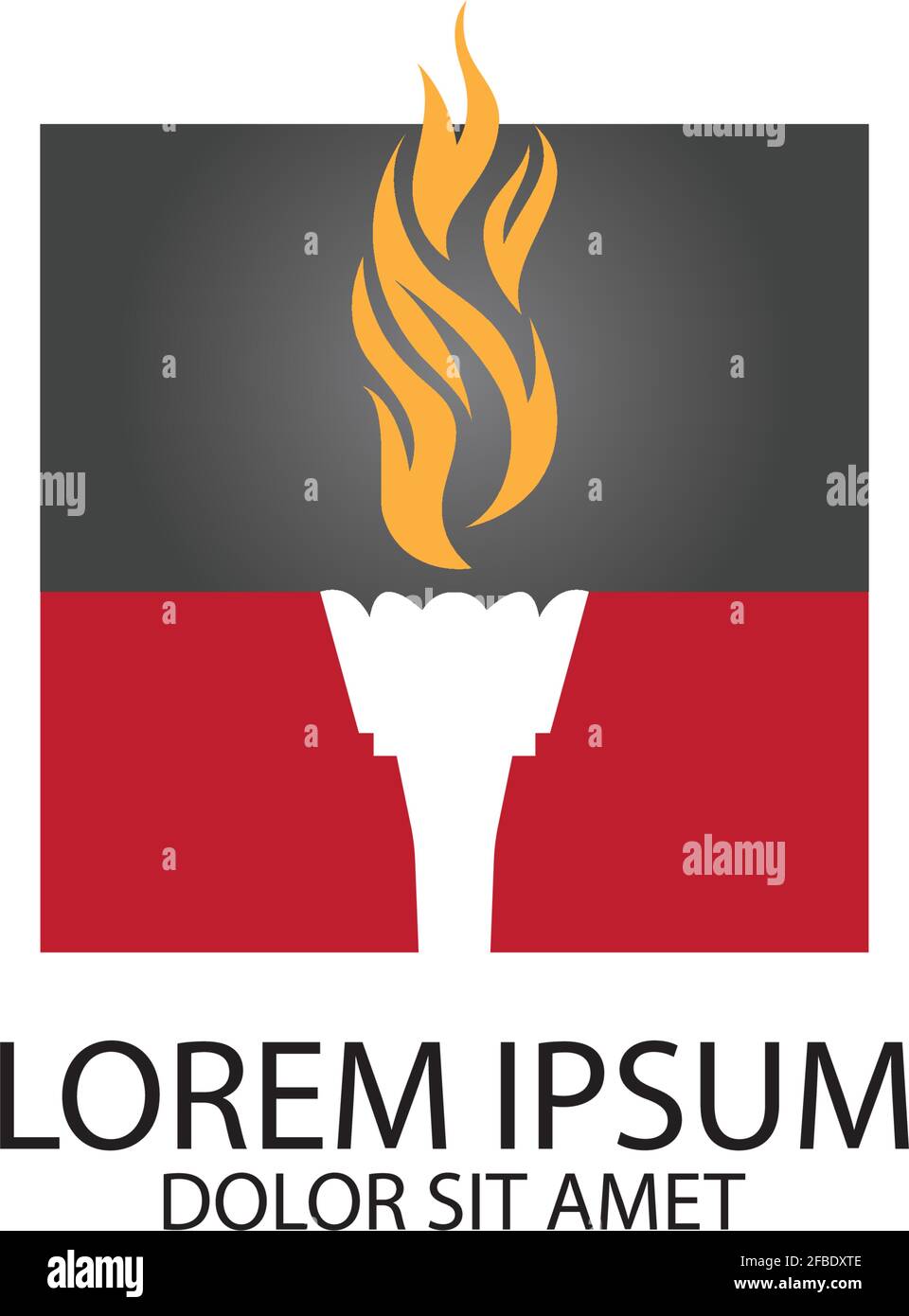 Torch vector icon illustration design template Stock Vector Image & Art ...