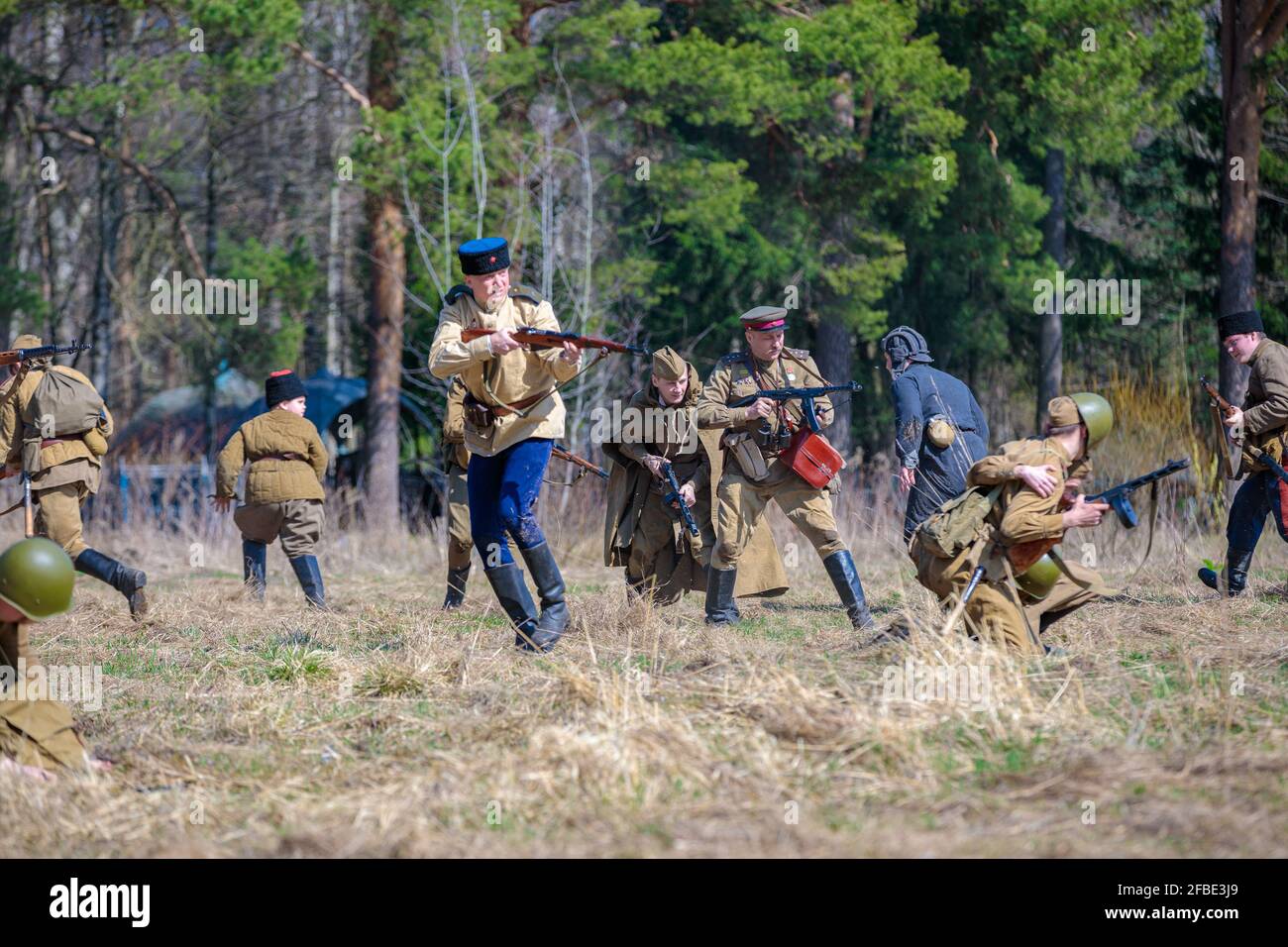 Reconstruction of the Second World War. The Russian partisan detachment ...