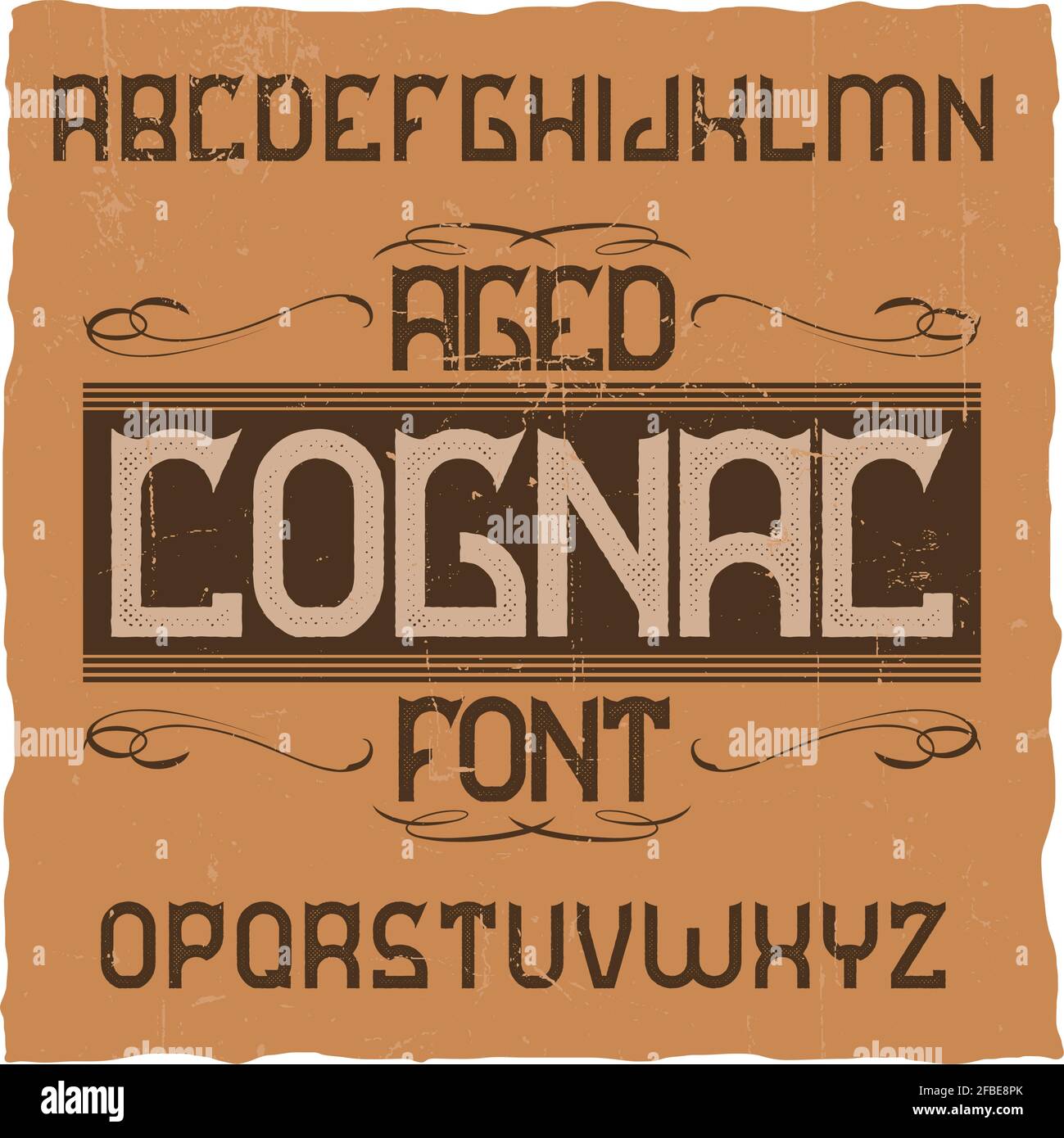 Vintage label typeface named Cognac. Good font to use in any vintage ...