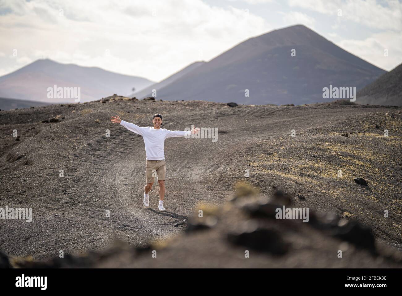 Lanzarote walking volcano hi-res stock photography and images - Alamy