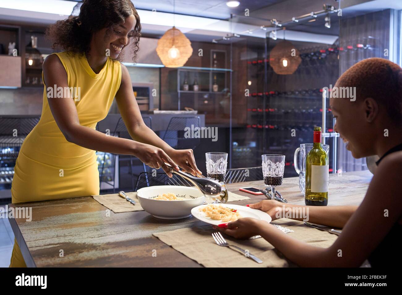 Beautiful friends dinner hi-res stock photography and images - Alamy