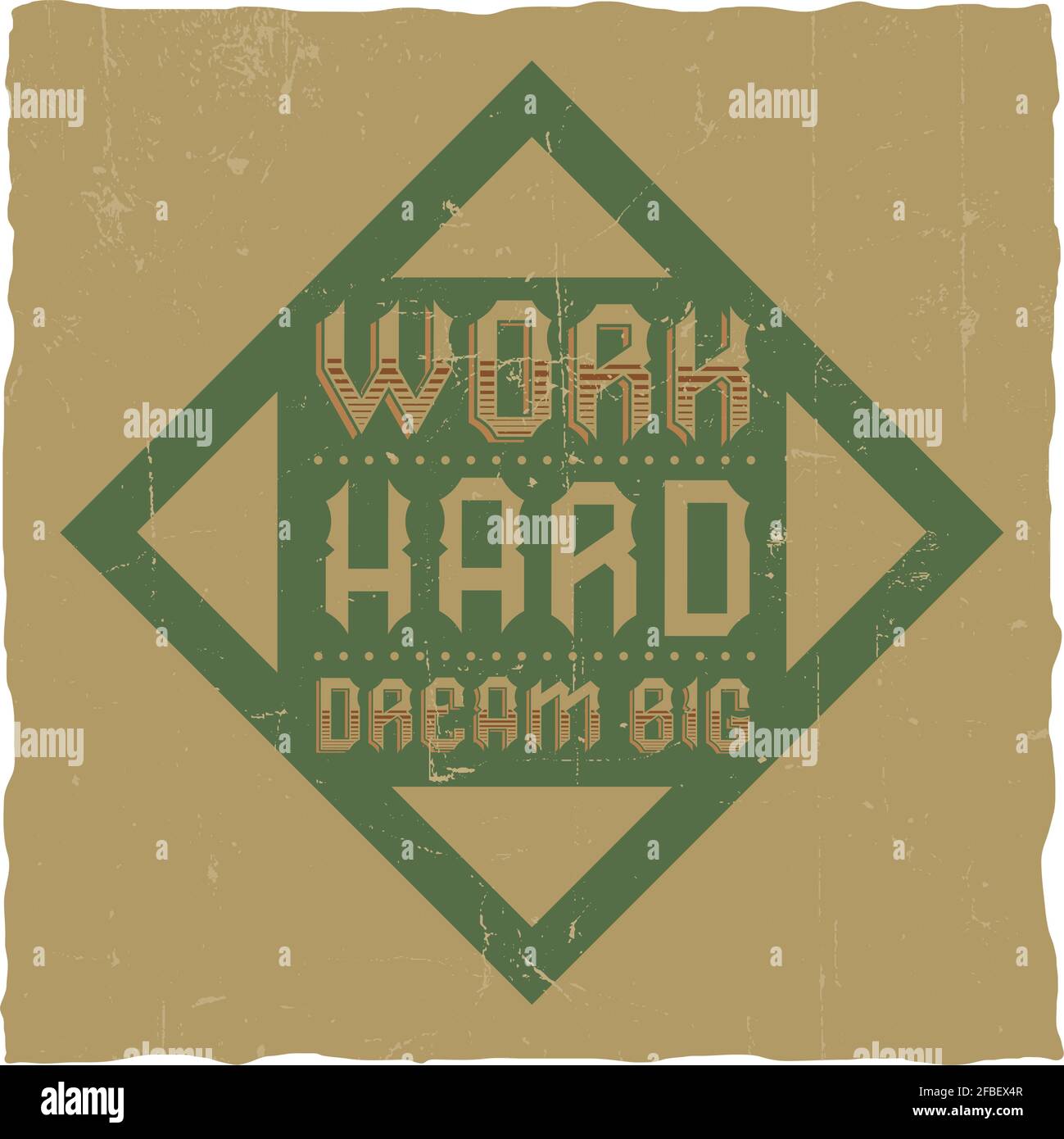 Motivational poster. "Work hard, dream big". Inspirational quote design ...