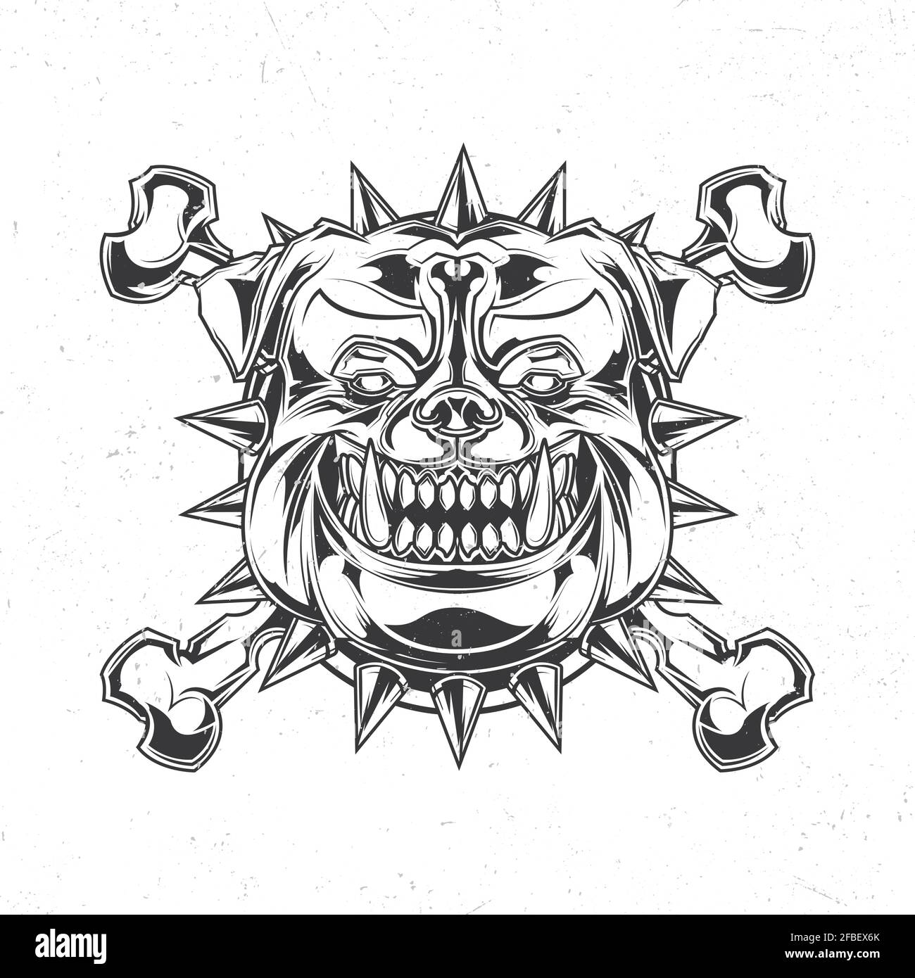 Isolated emblem with illustration of pitbull head Stock Vector Image ...