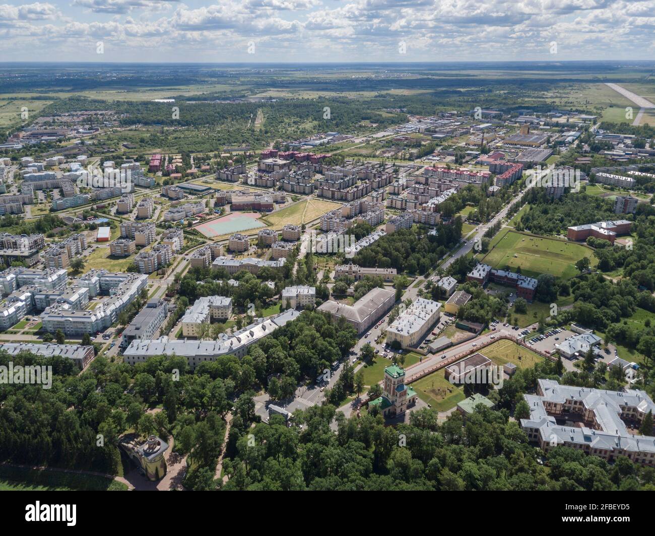 Tsarskoye Selo Aerial View Aerial View Over Tsarskoye Selo, Pushkin,