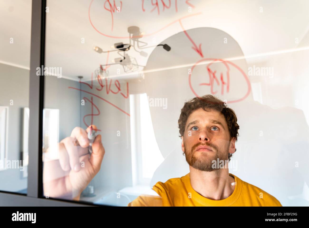 Red writing on glass hi-res stock photography and images - Alamy