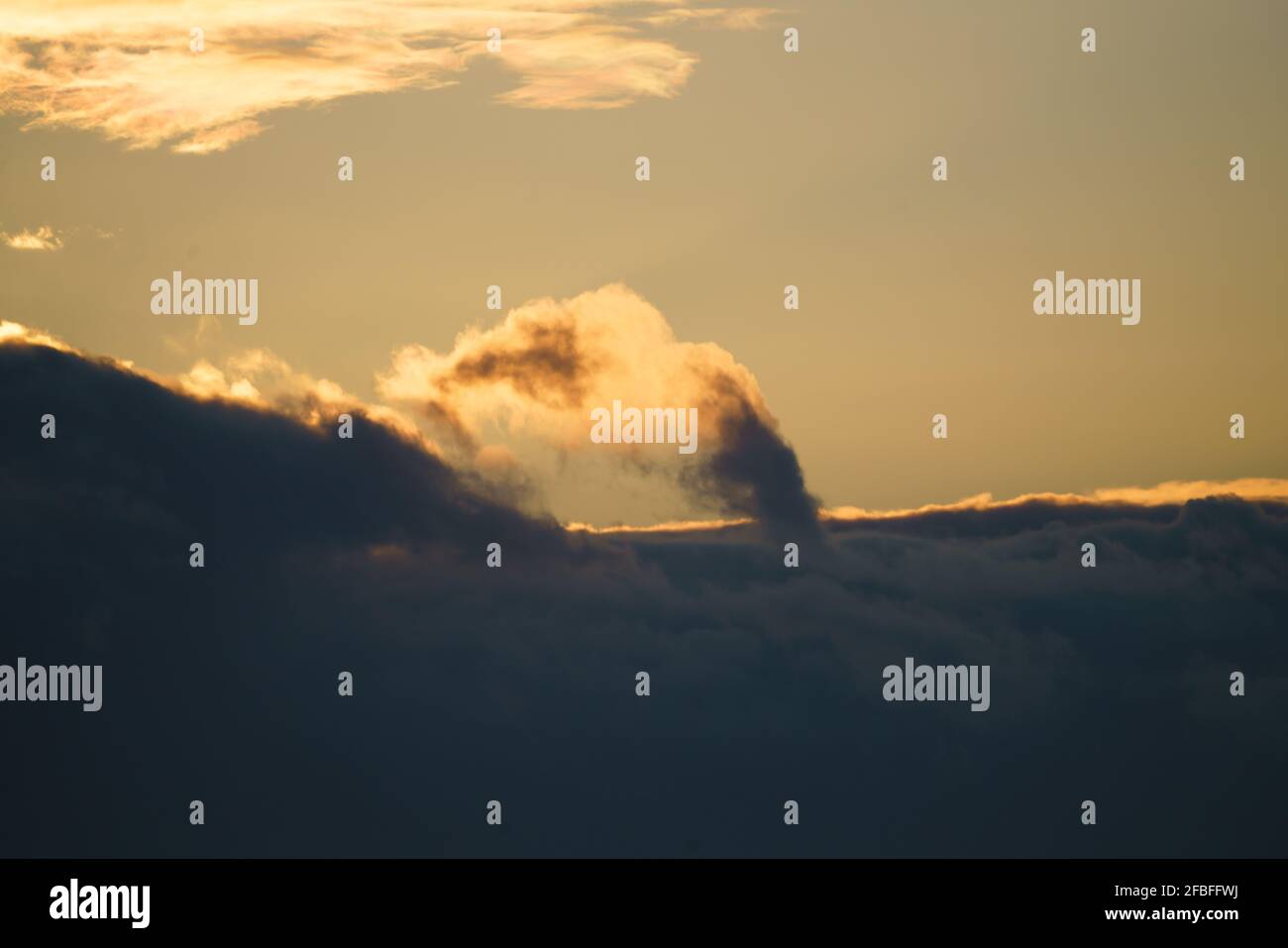 The sky at sunset. Not with clouds Stock Photo - Alamy