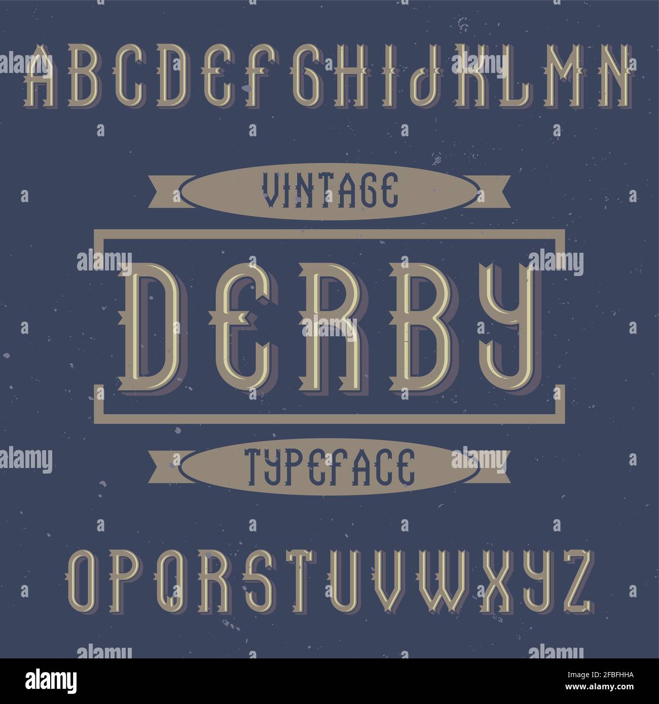 Vintage label font named Derby. Good to use in any creative labels ...