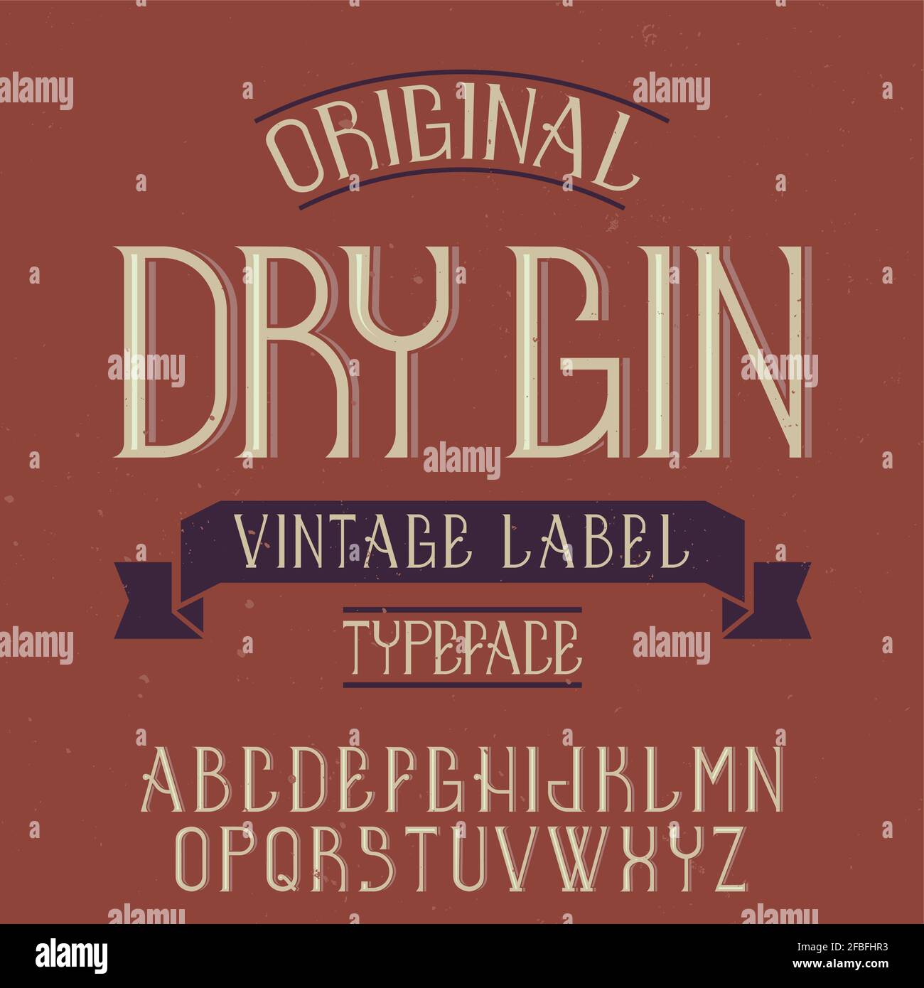 Vintage label font named Dry Gin. Good to use in any creative labels ...