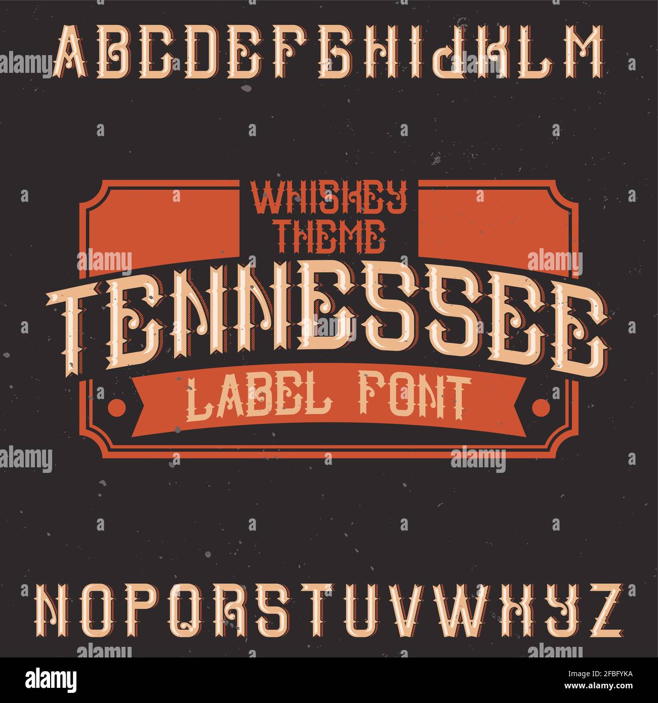 Vintage label font named Tennessee. Good to use in any creative labels ...