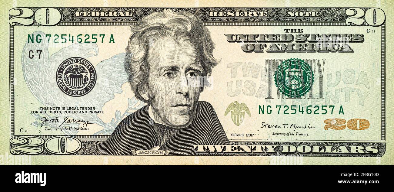 20 dollar bill front hi-res stock photography and images - Alamy