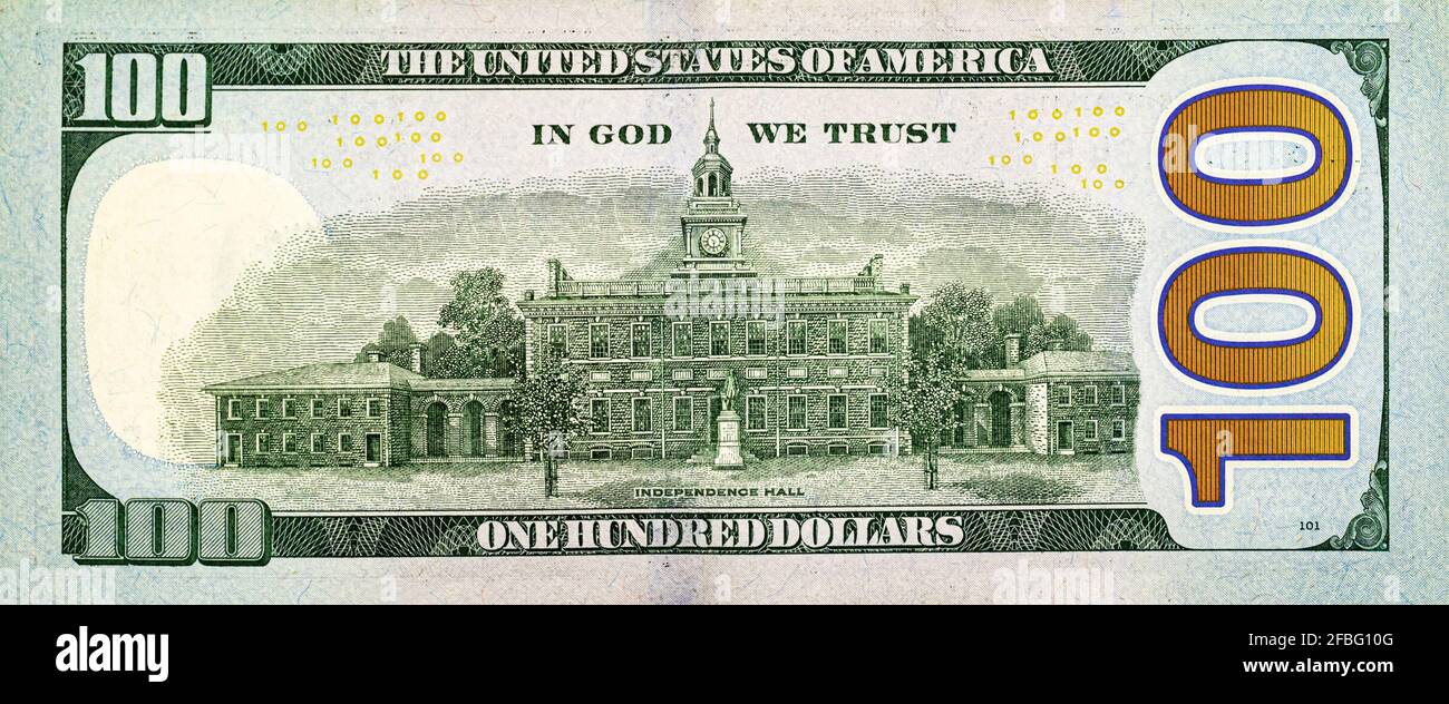 100 dollar bill backside hi-res stock photography and images - Alamy