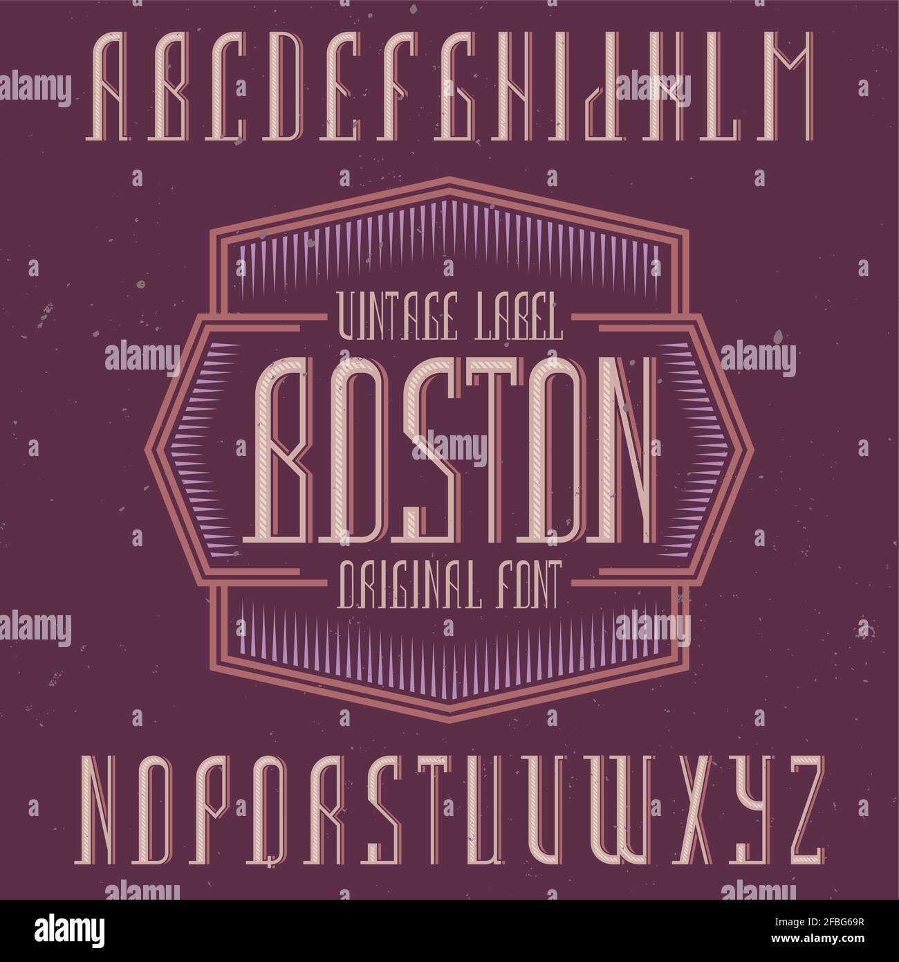 Vintage label font named Boston. Good to use in any creative labels ...