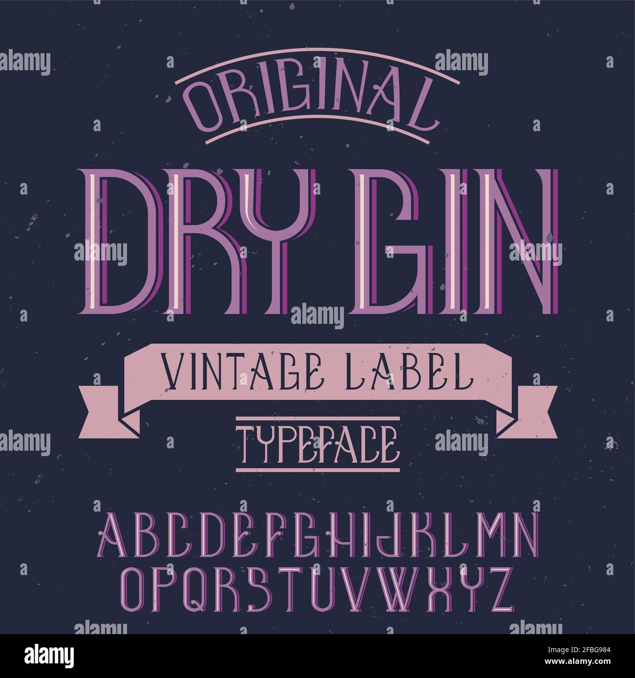 Gin font hi-res stock photography and images - Alamy