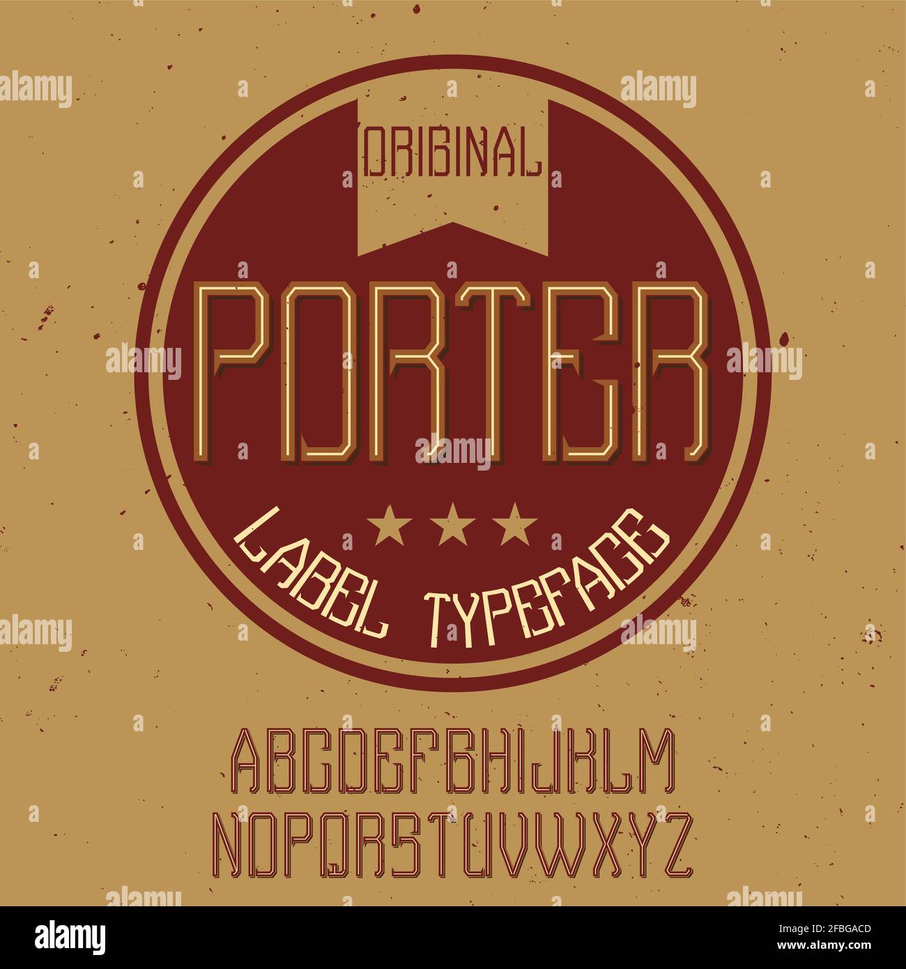 Vintage label font named Porter. Good to use in any creative labels ...