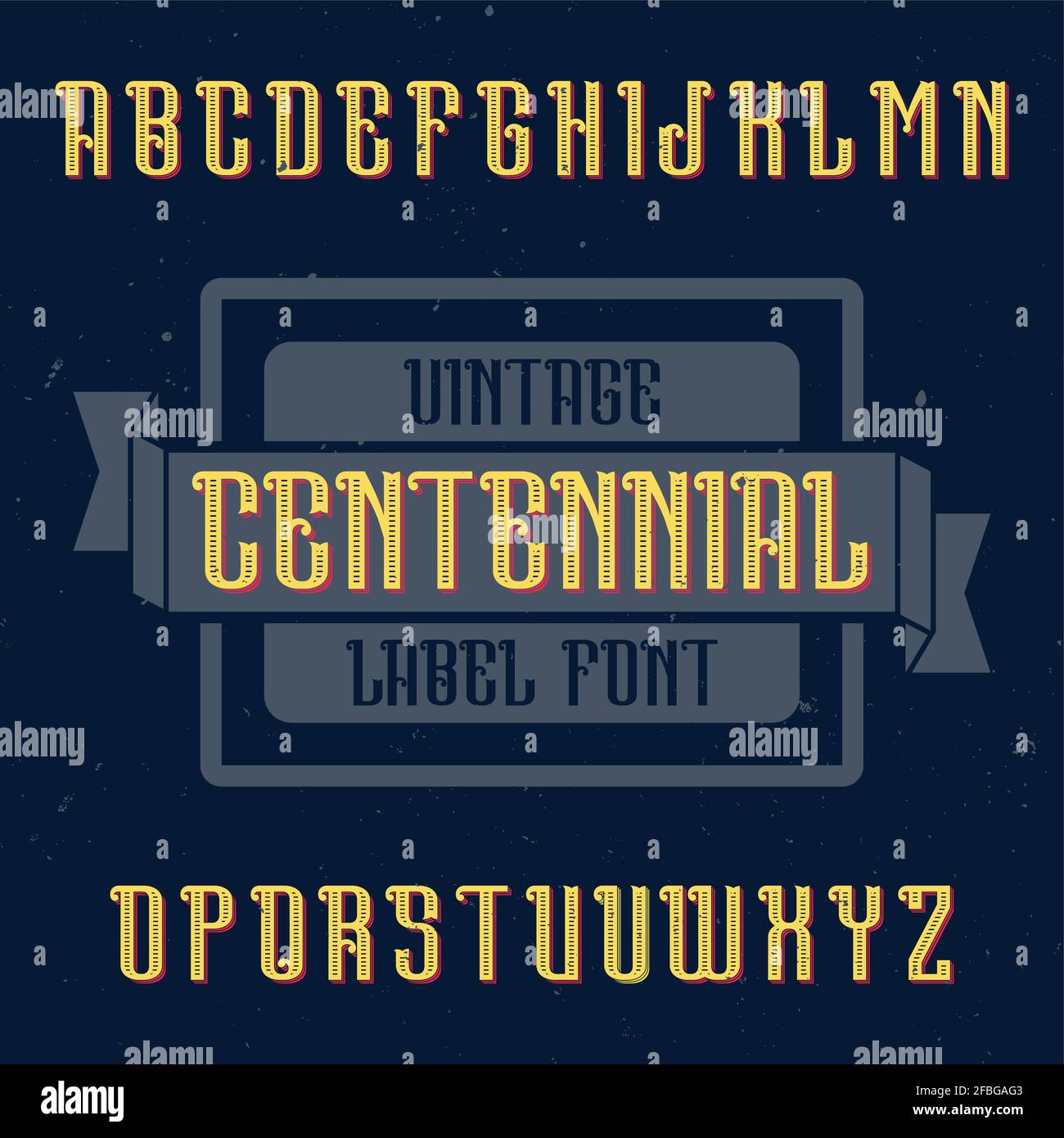 Vintage label font named Centennial. Good to use in any creative labels ...