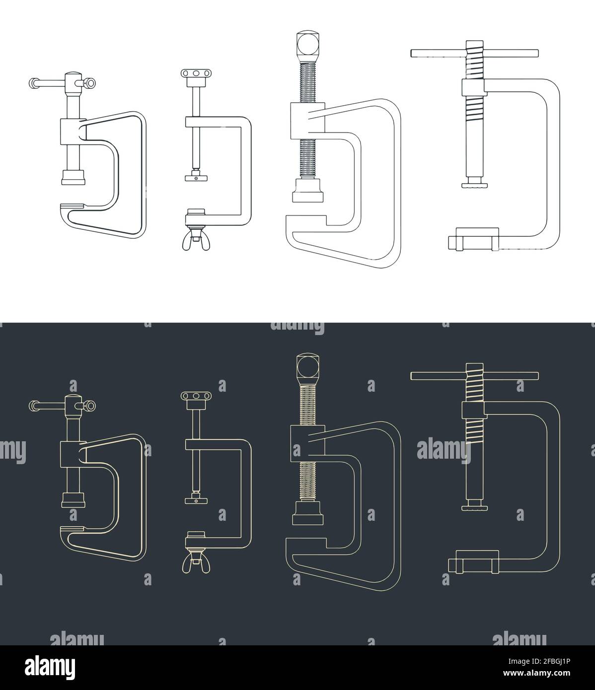 C clamp Stock Vector Images - Alamy
