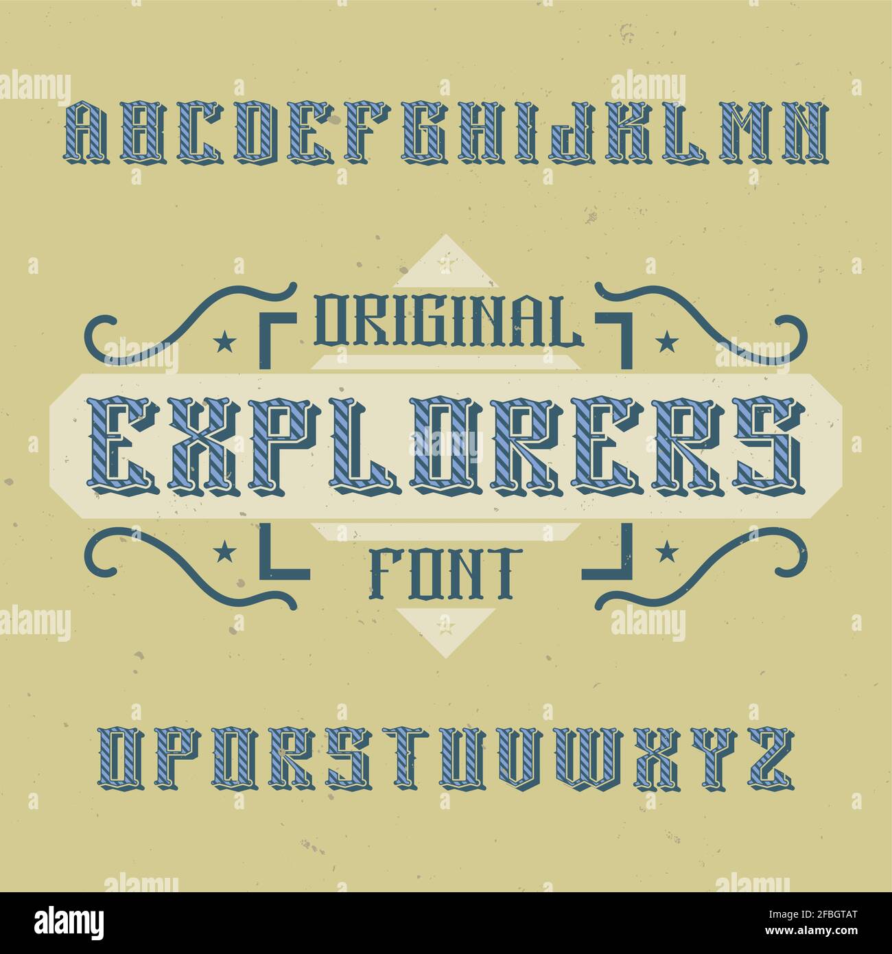 Vintage label font named Explorers. Good to use in any creative labels ...