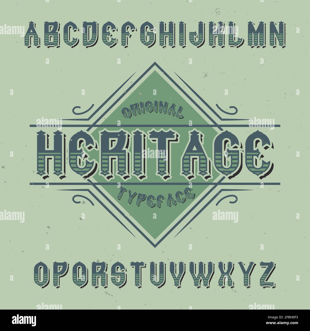 Vintage label font named Heritage. Good to use in any creative labels ...