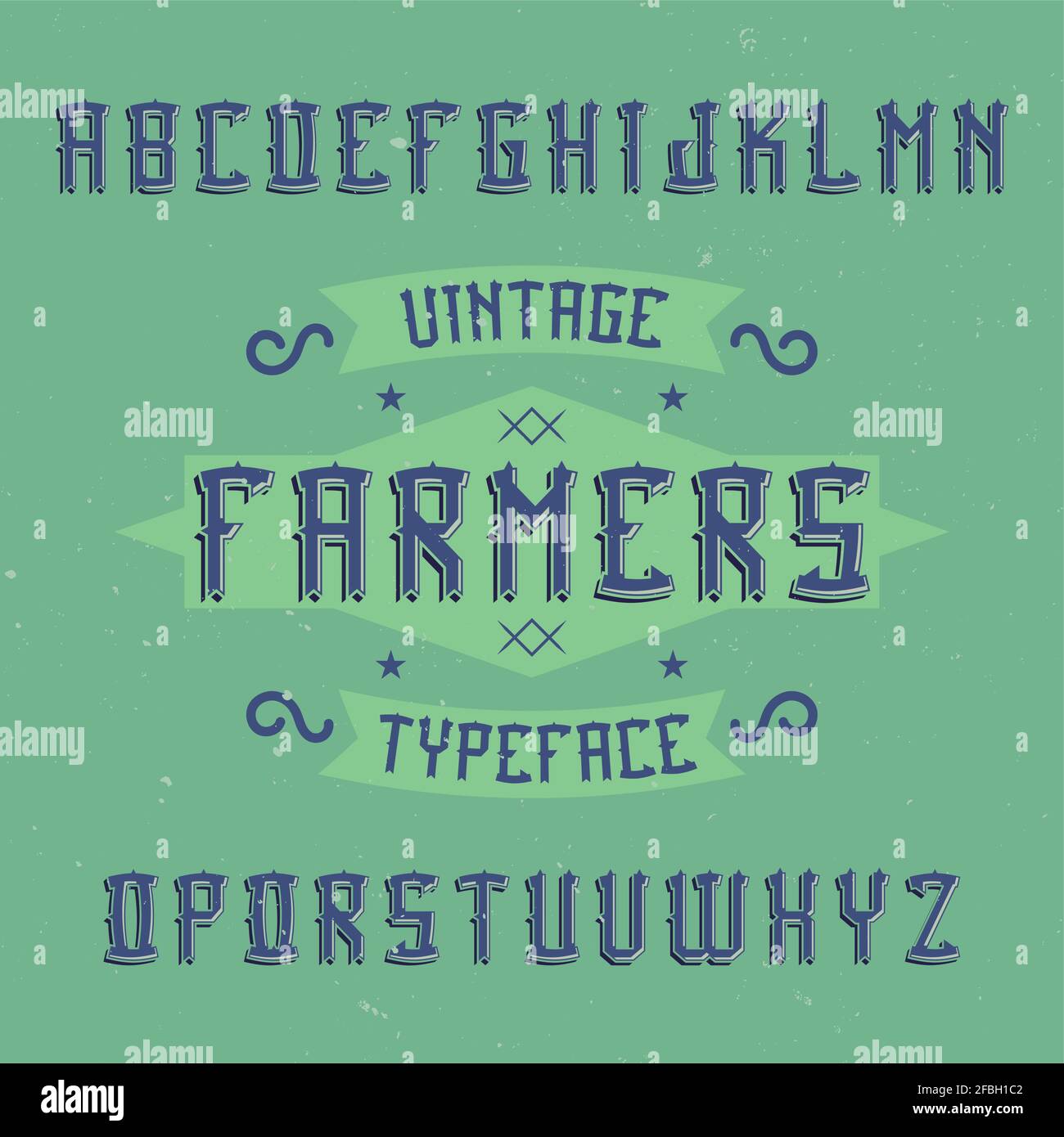 Vintage label font named Farmers. Good to use in any creative labels ...