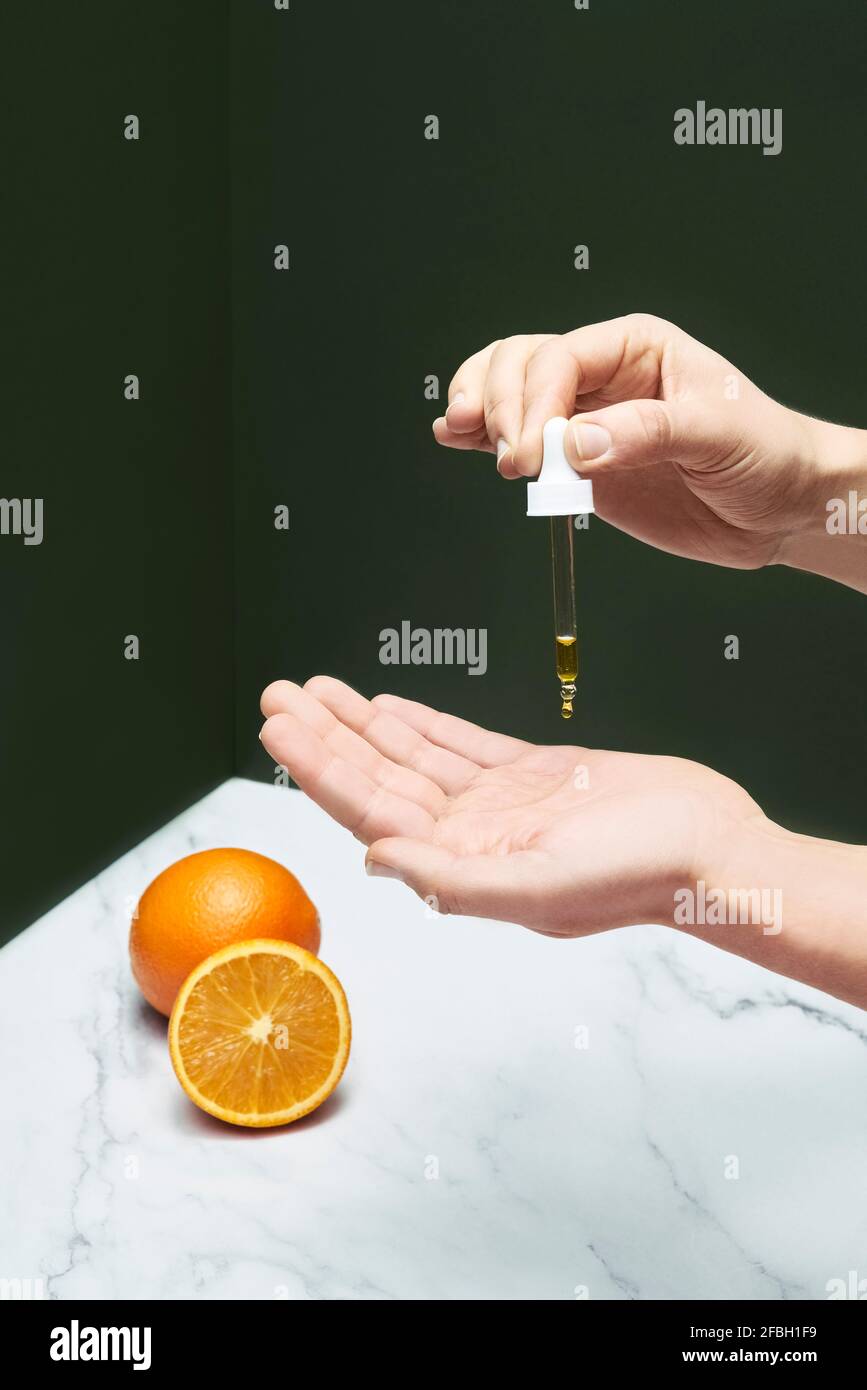 Serum hand hi-res stock photography and images - Alamy