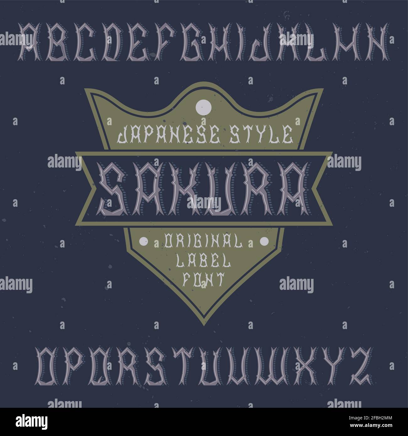 Label font named Sakura. Good to use in any creative labels Stock ...