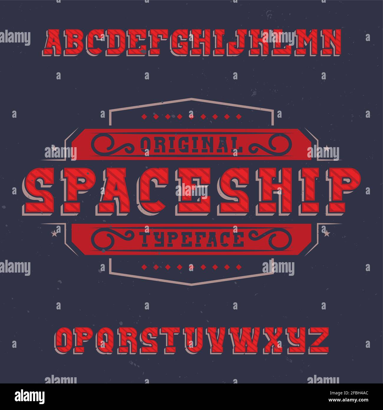 Vintage label font named Spaceship. Good to use in any creative labels ...