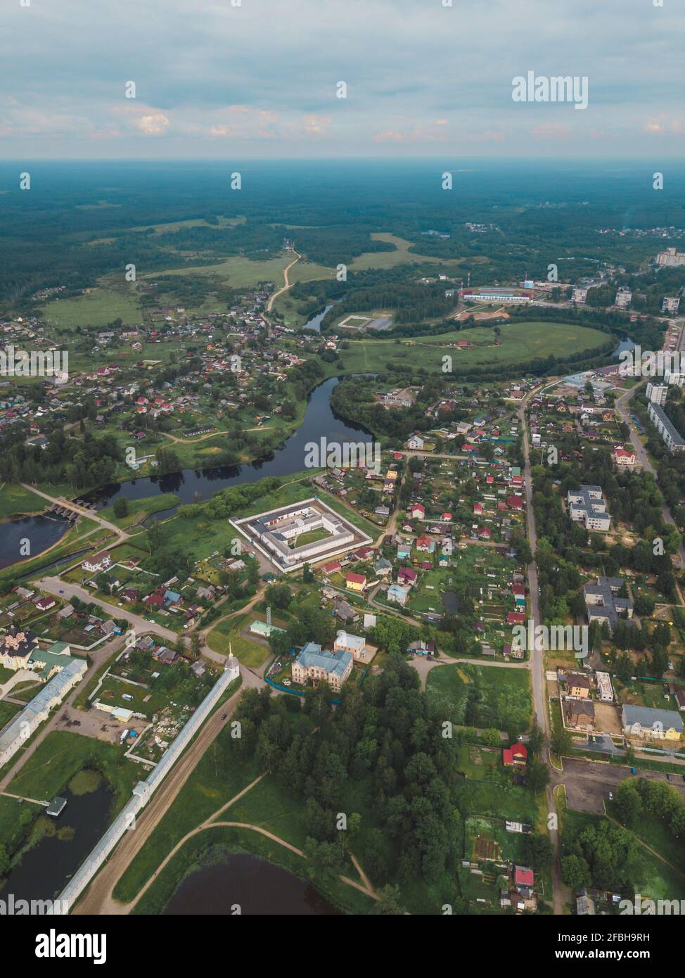 Aerial view the town tikhvin hi-res stock photography and images - Alamy