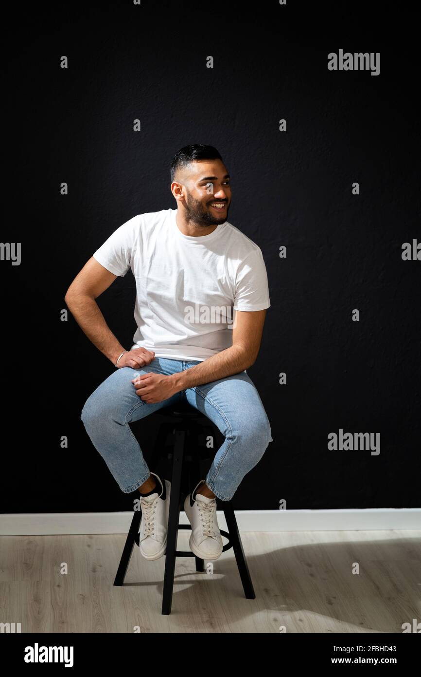 Black stool hi-res stock photography and images - Alamy