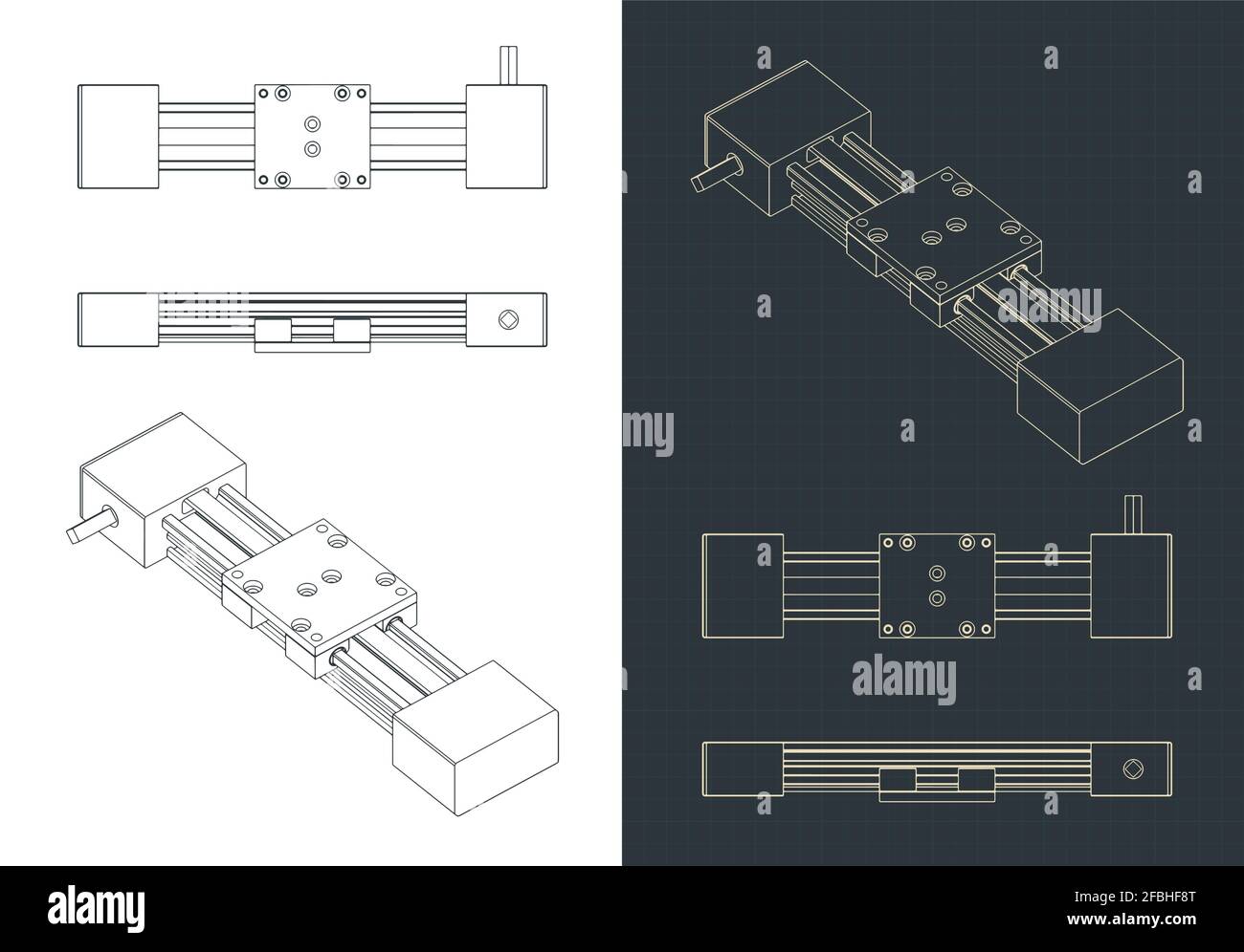 Linear actuator Stock Vector Images - Alamy