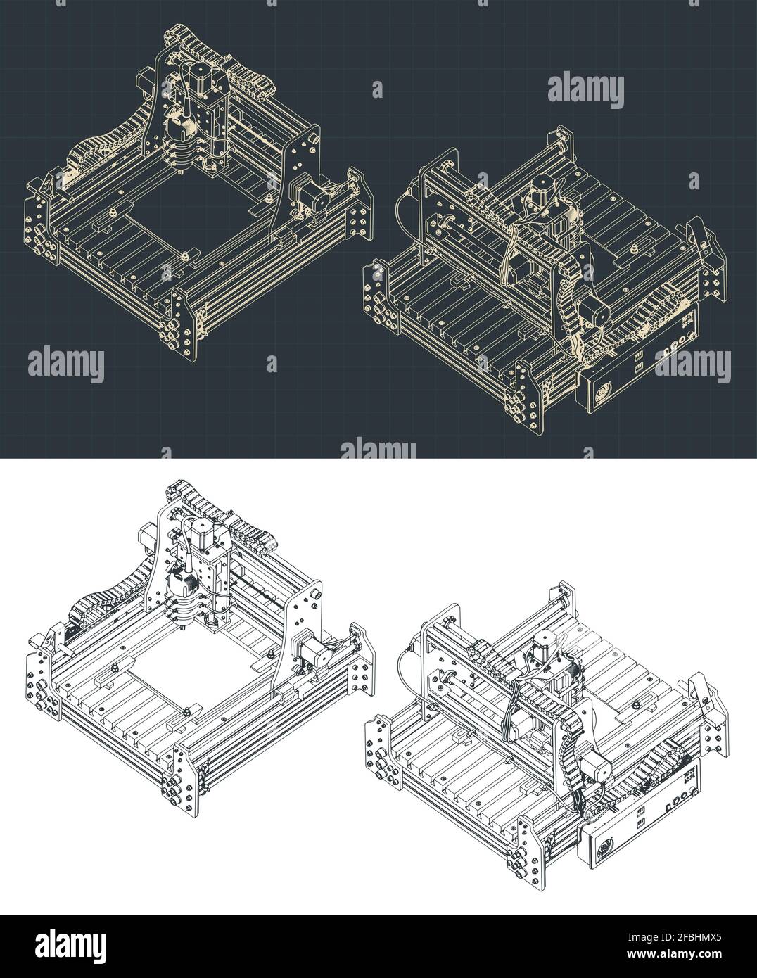Drawing blueprints Stock Vector Images - Alamy