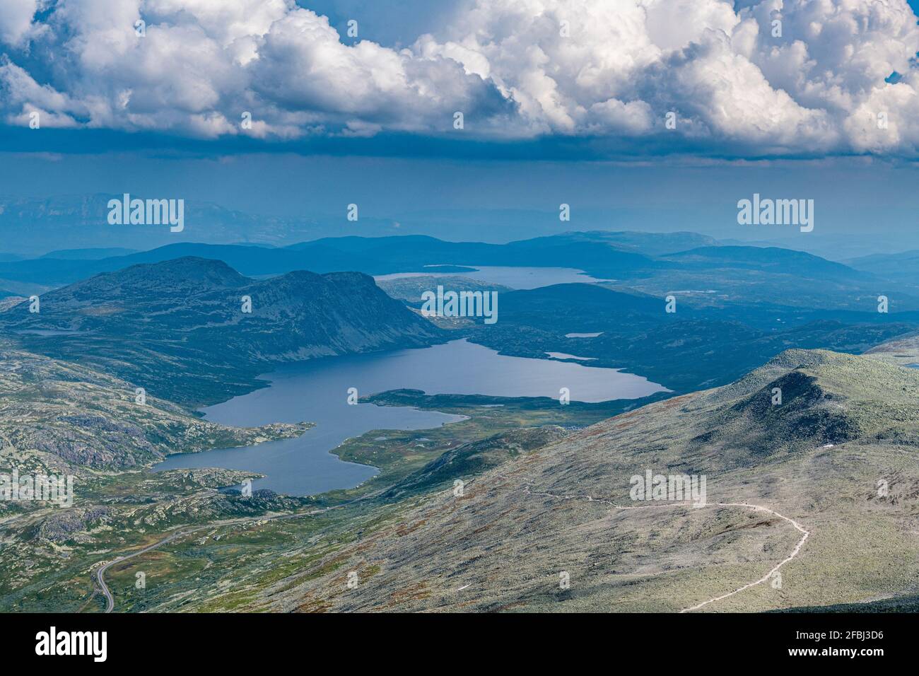 Norway, Telemark, Mountain scenery around Gausta mountain Stock Photo ...