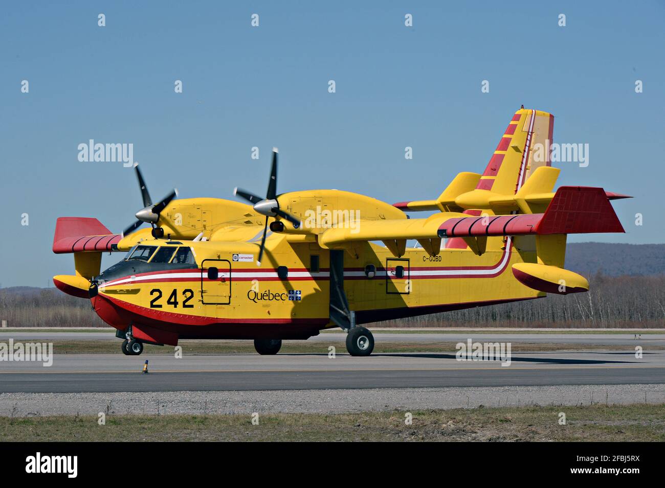 Firefighter plane CL 415 Stock Photo - Alamy