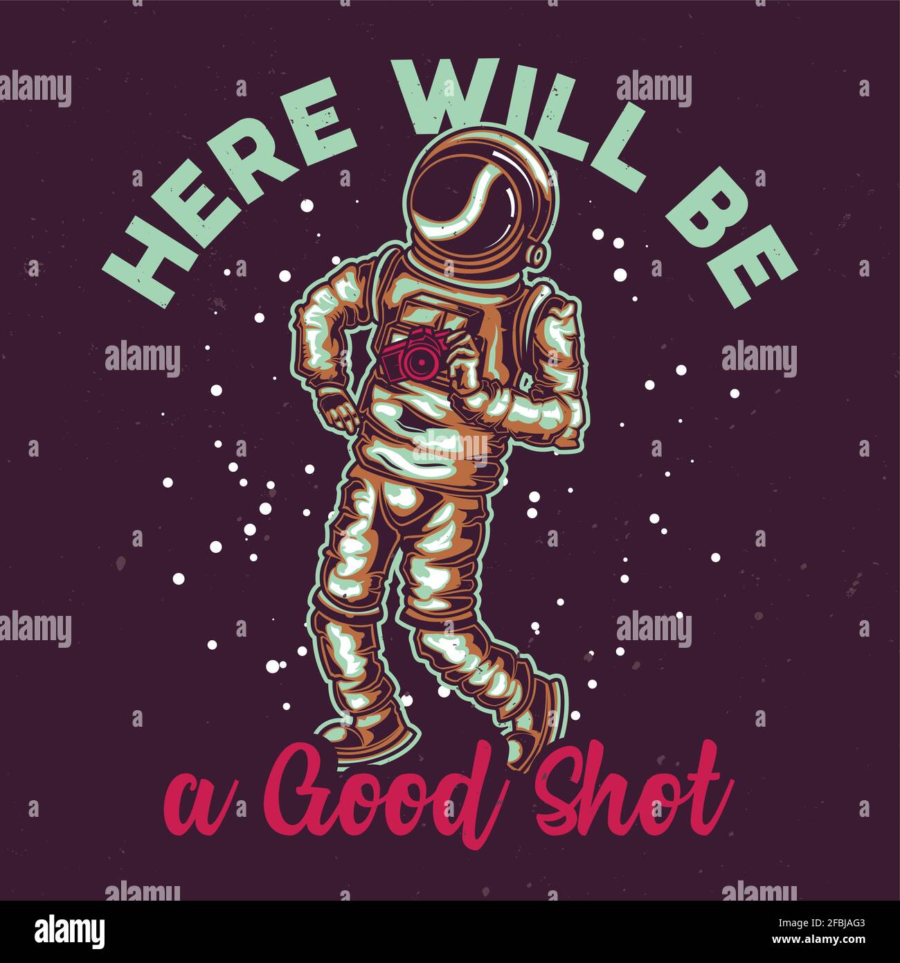 T-shirt or poster design with illustration of spaceman Stock Vector ...