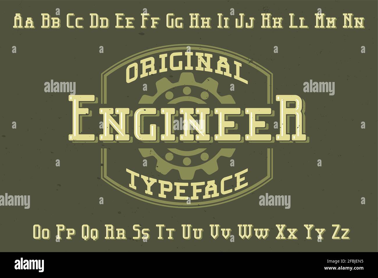 Original label typeface named '"Engineer". Good to use in any label ...