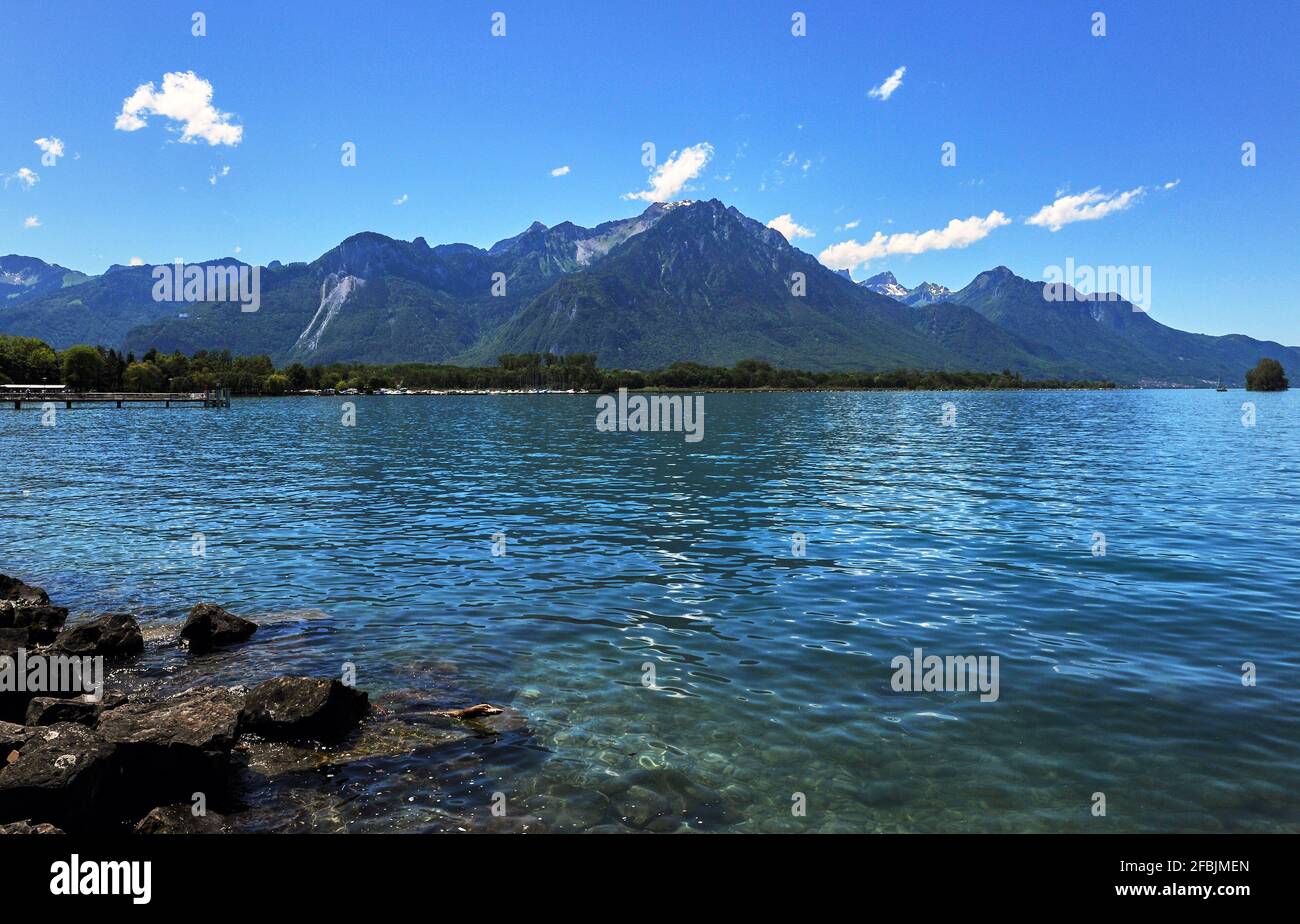 Geneva lake aerial panoramic hi-res stock photography and images - Alamy