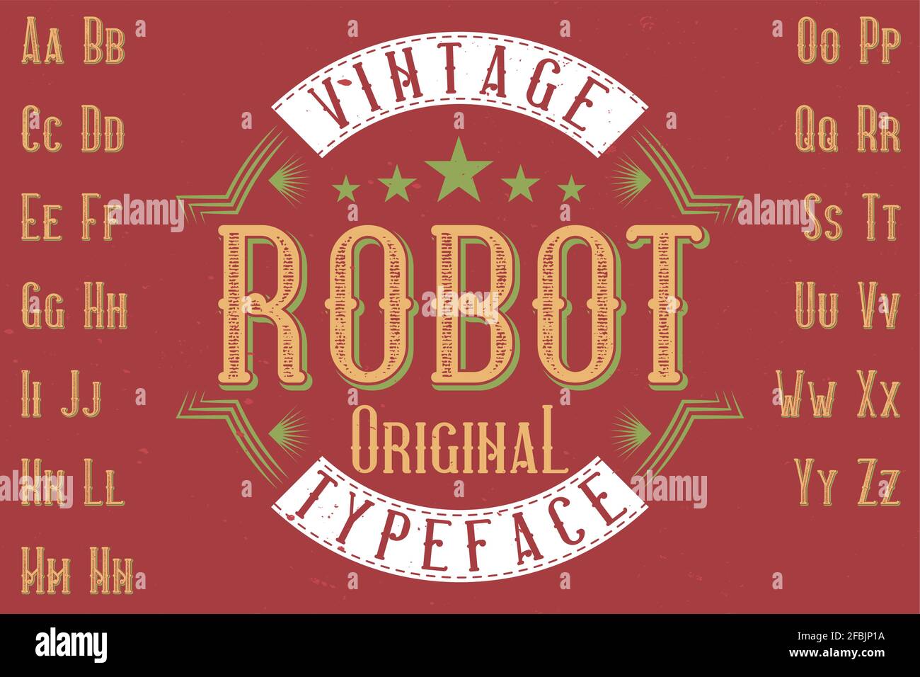 Original label typeface named '"Robot". Good to use in any label design ...