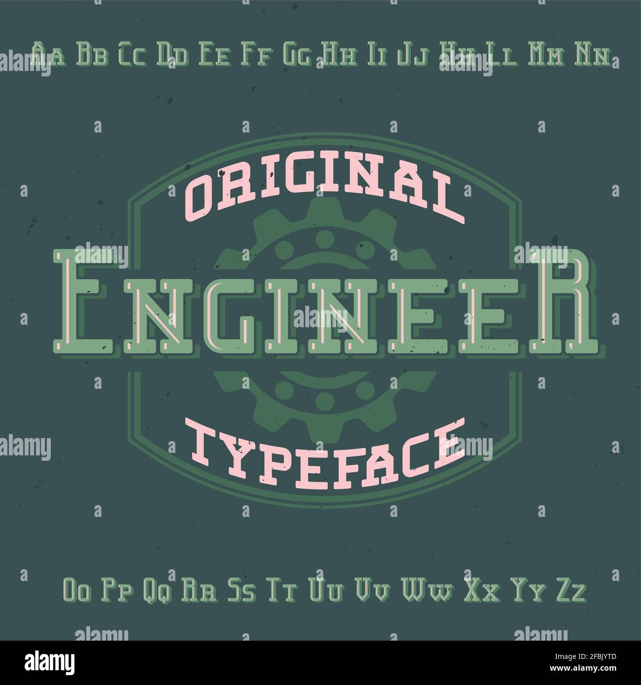 Original label typeface named '"Engineer". Good to use in any label ...