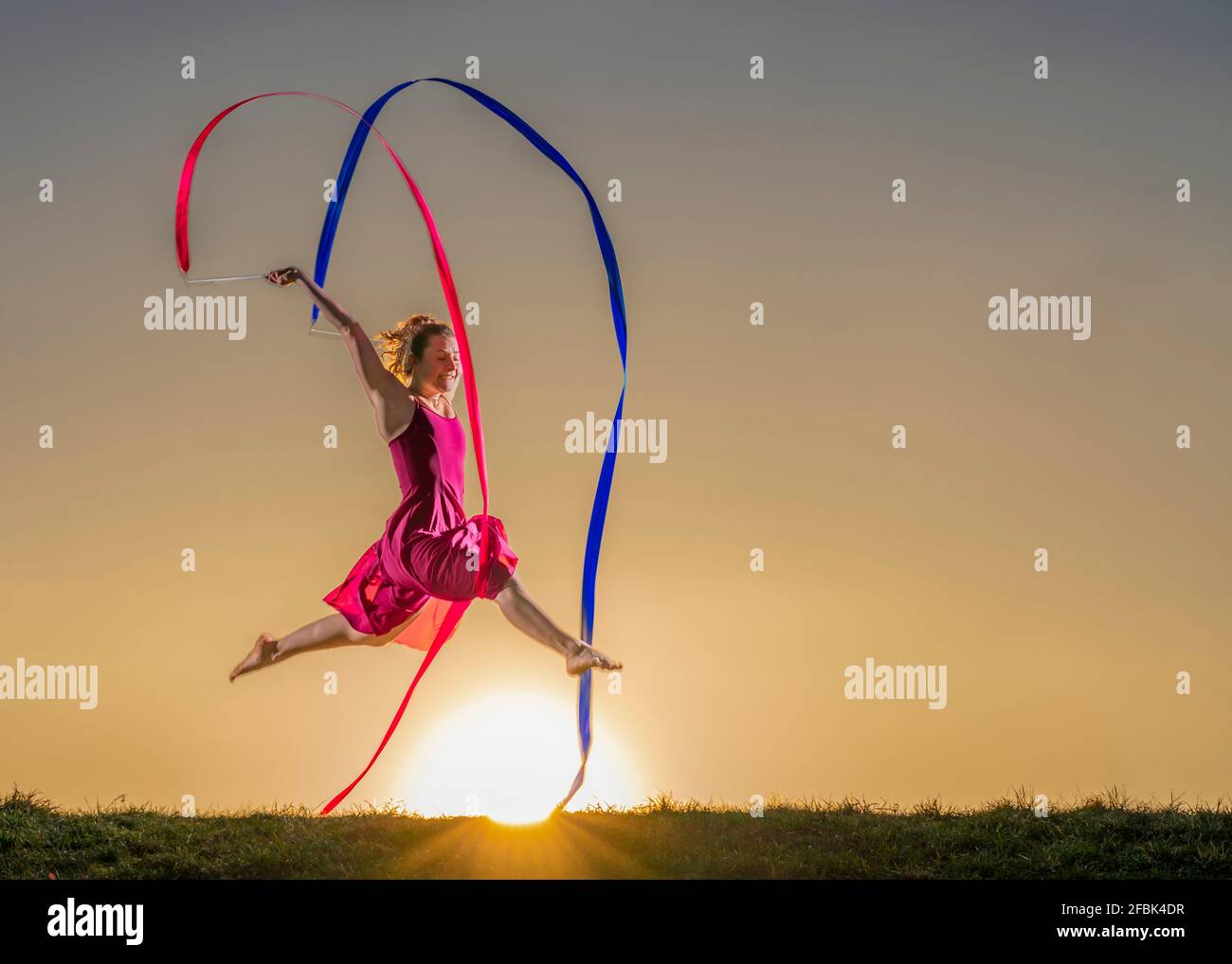 Ribbons rhythmic gymnastics hi-res stock photography and images - Alamy