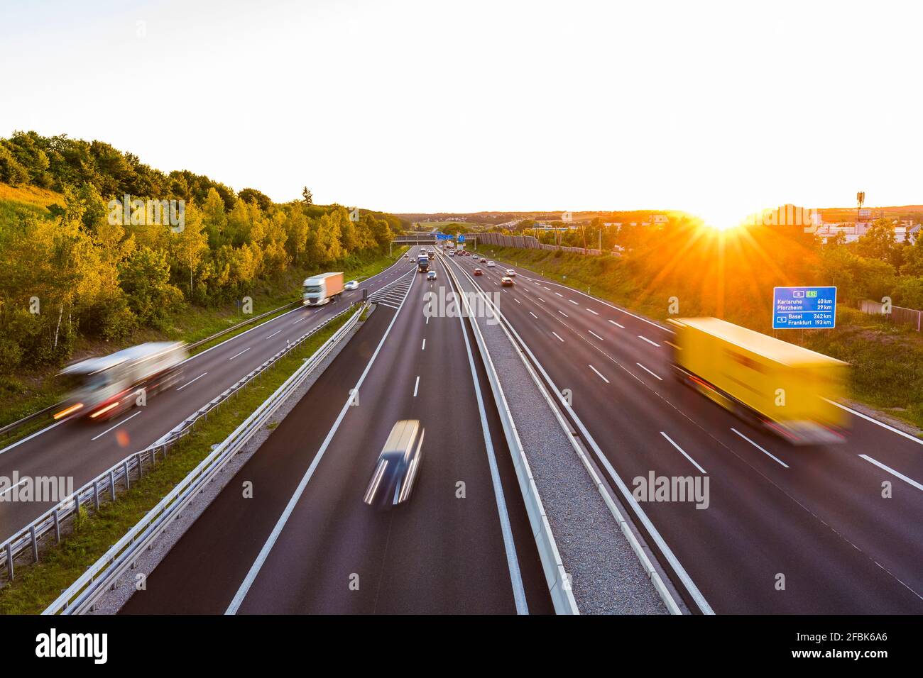 Sunset motorway hi-res stock photography and images - Alamy
