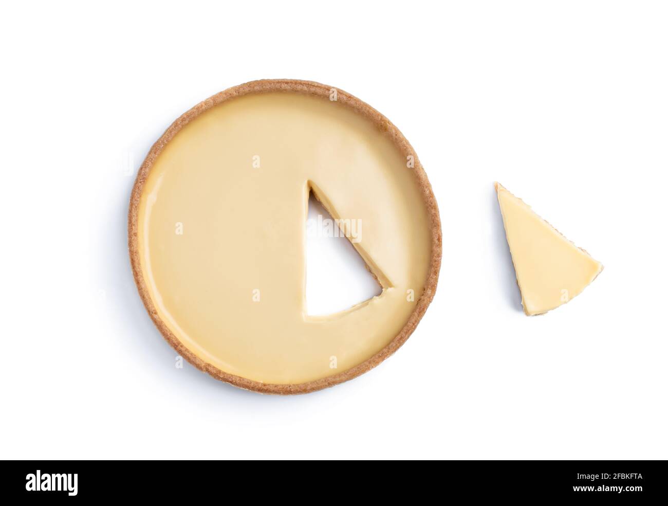 All wrong cake cutting concept showing piece missing in the middle. Top ...