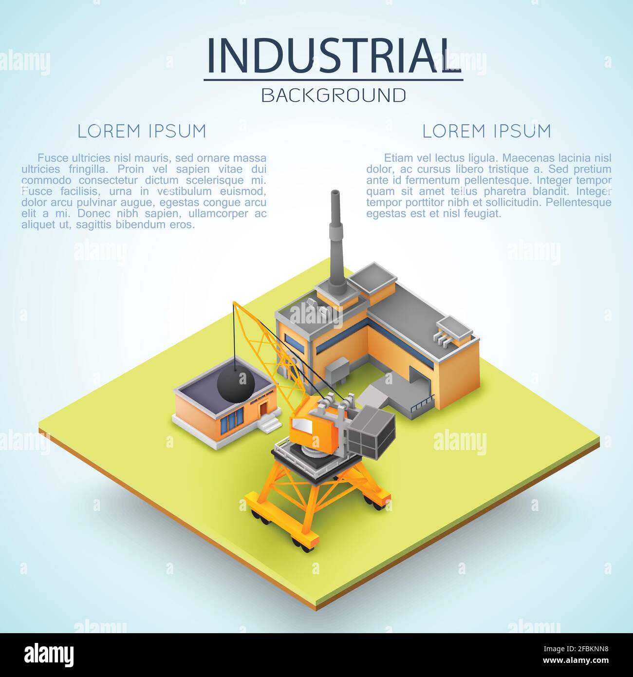 Industrial background composition with place for text for business ...