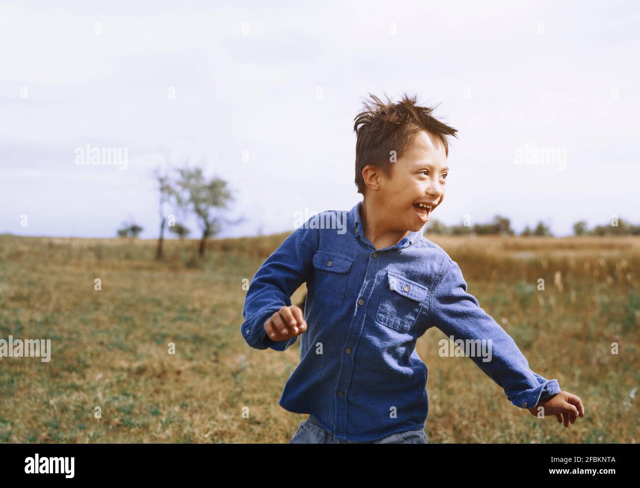 Man Running Looking Back